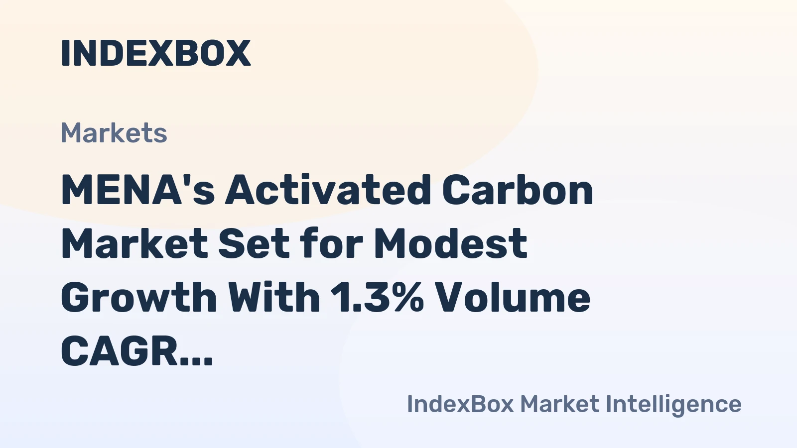 MENA's Activated Carbon Market Set for Modest Growth With 1.3% Volume CAGR Through 2035