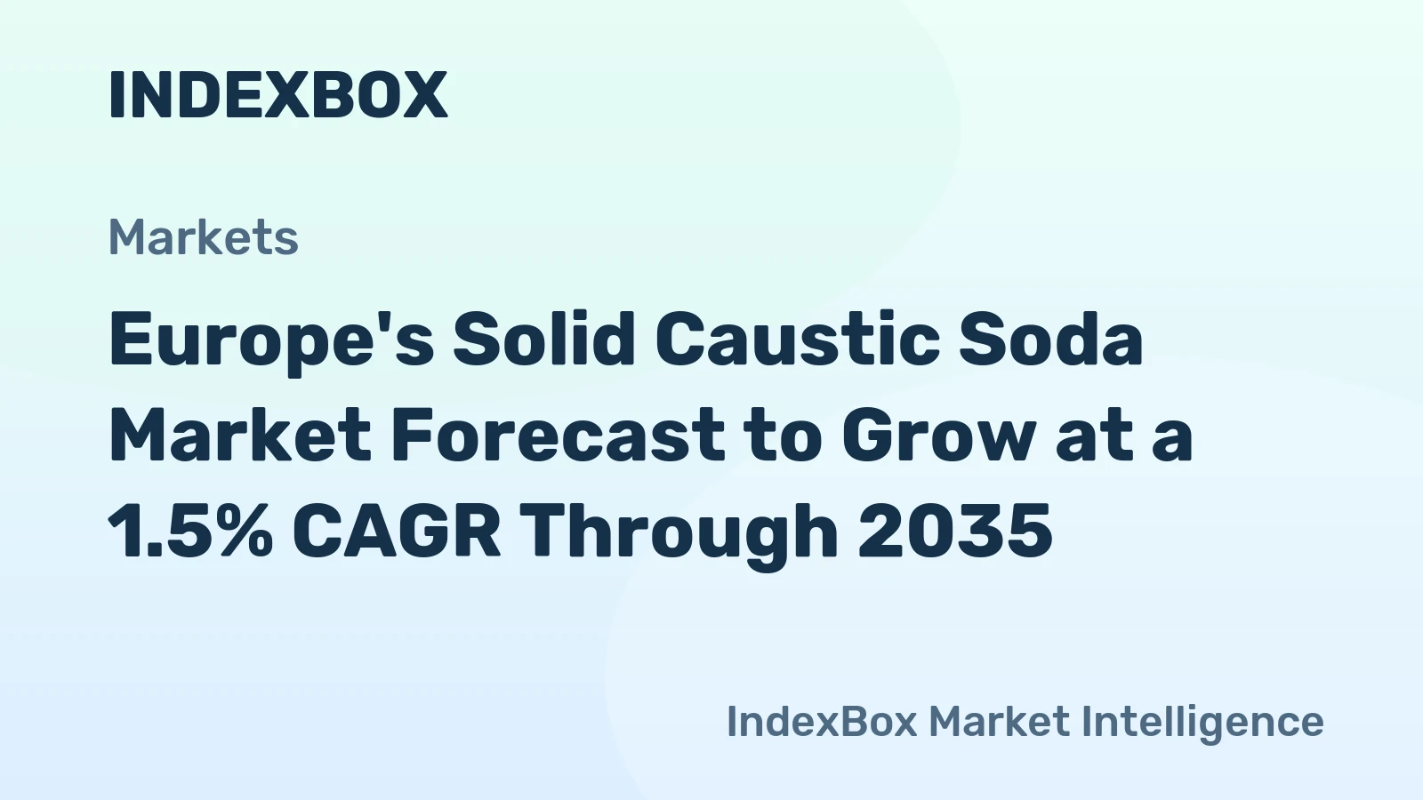 Europe's Solid Caustic Soda Market Forecast to Grow at a 1.5% CAGR Through 2035