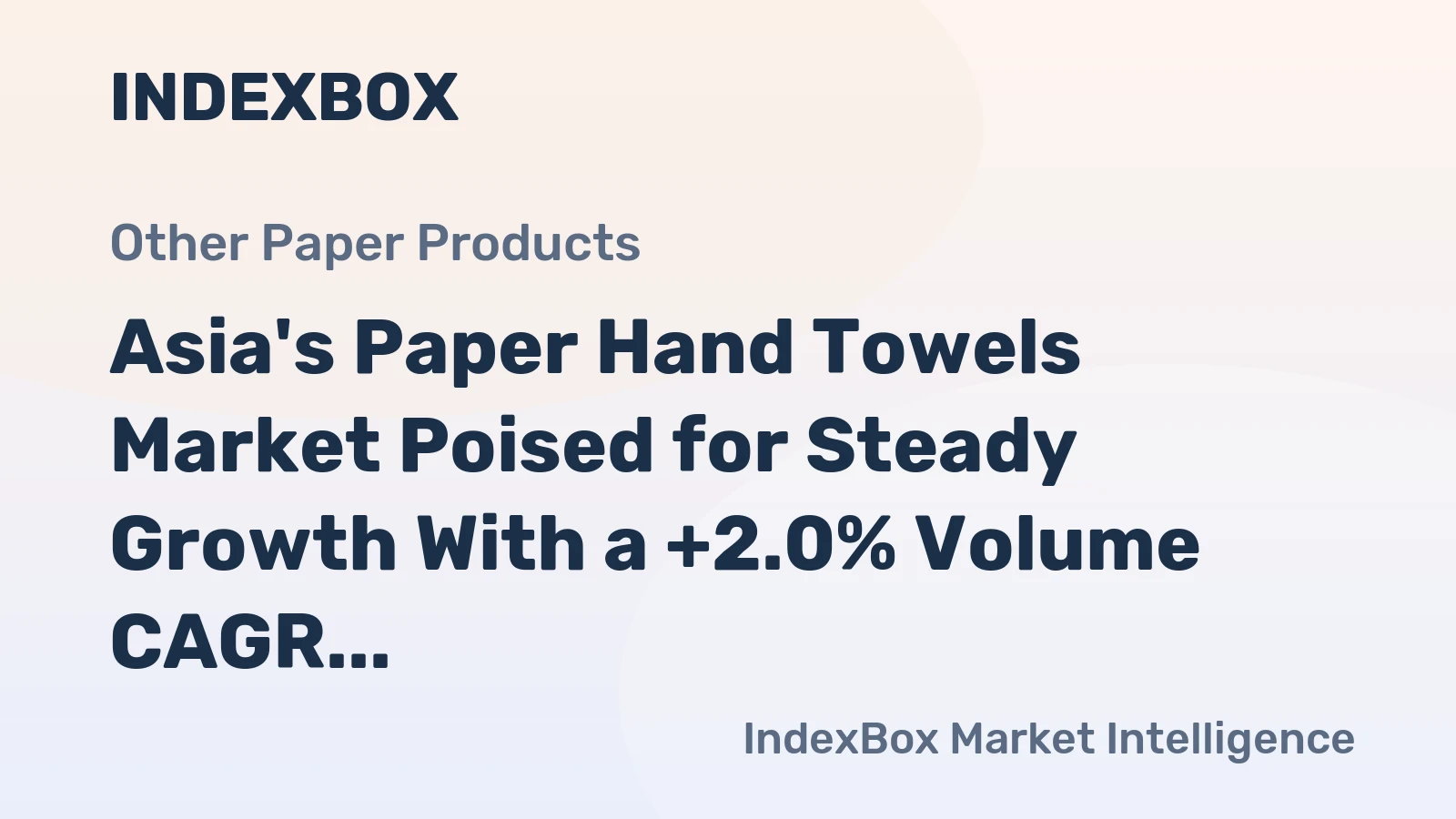 Asia's Paper Hand Towels Market Poised for Steady Growth With a +2.0% Volume CAGR Through 2035