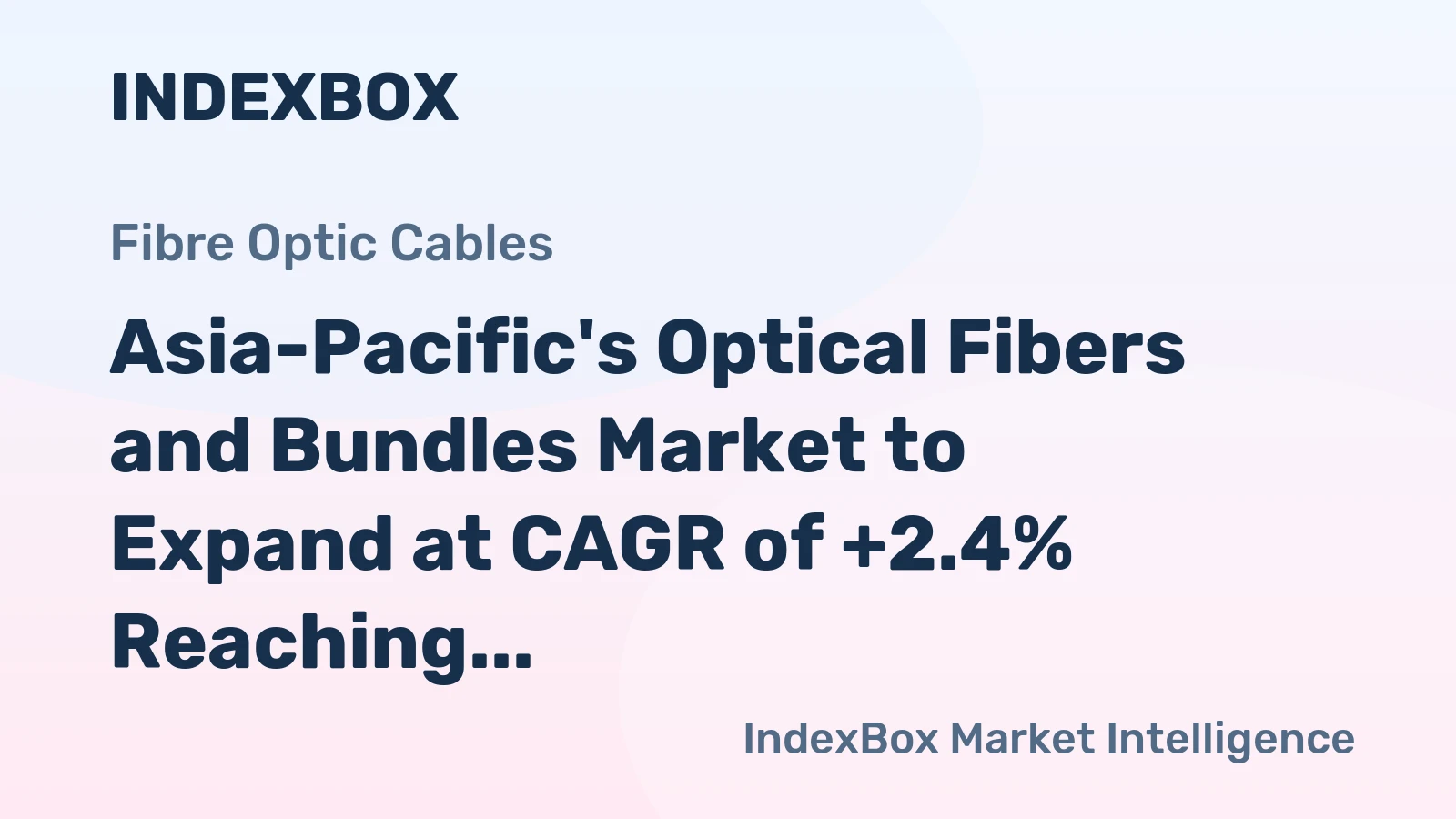 Asia-Pacific's Optical Fibers and Bundles Market to Expand at CAGR of +2.4% Reaching $9B by 2035