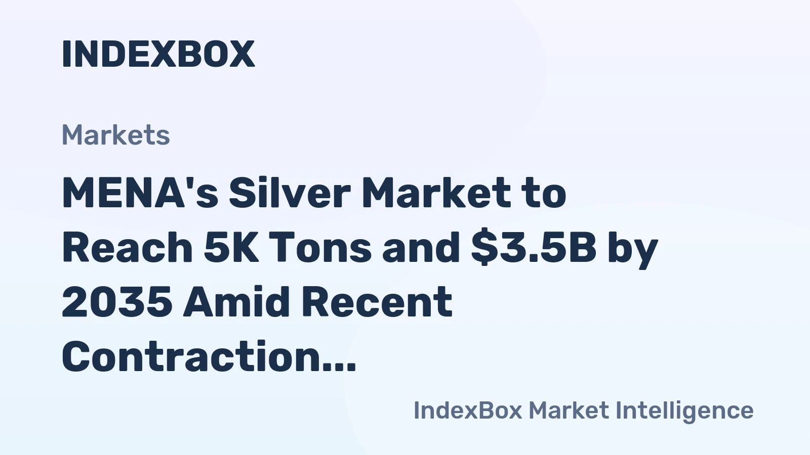 MENA's Silver Market to Reach 5K Tons and $3.5B by 2035 Amid Recent Contraction