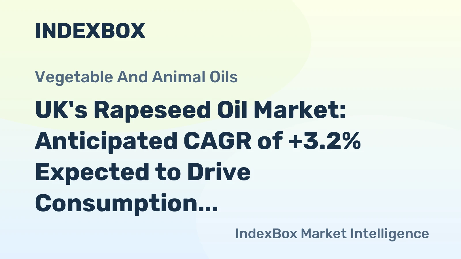 UK's Rapeseed Oil Market: Anticipated CAGR of +3.2% Expected to Drive Consumption Trend Over Next Decade