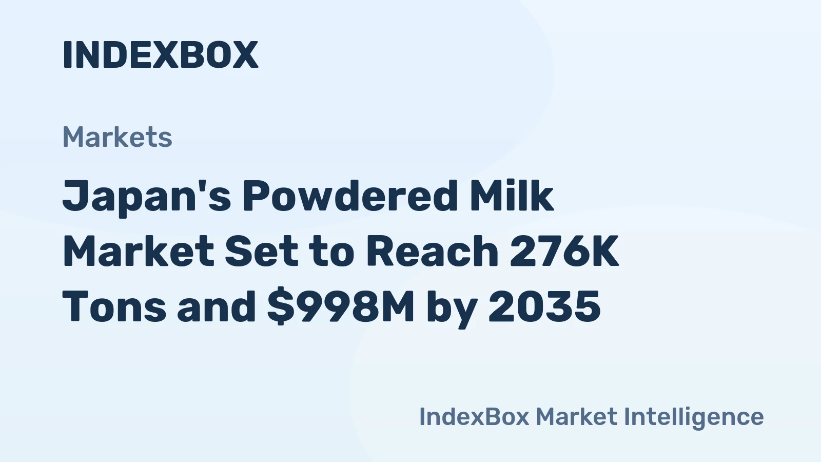 Japan's Powdered Milk Market Set to Reach 276K Tons and $998M by 2035