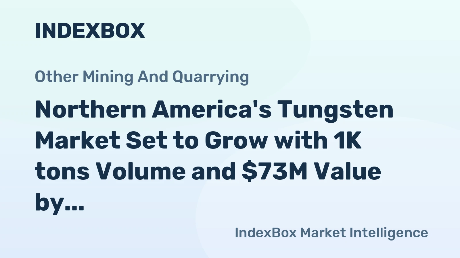 Northern America's Tungsten Market Set to Grow with 1K tons Volume and $73M Value by 2035