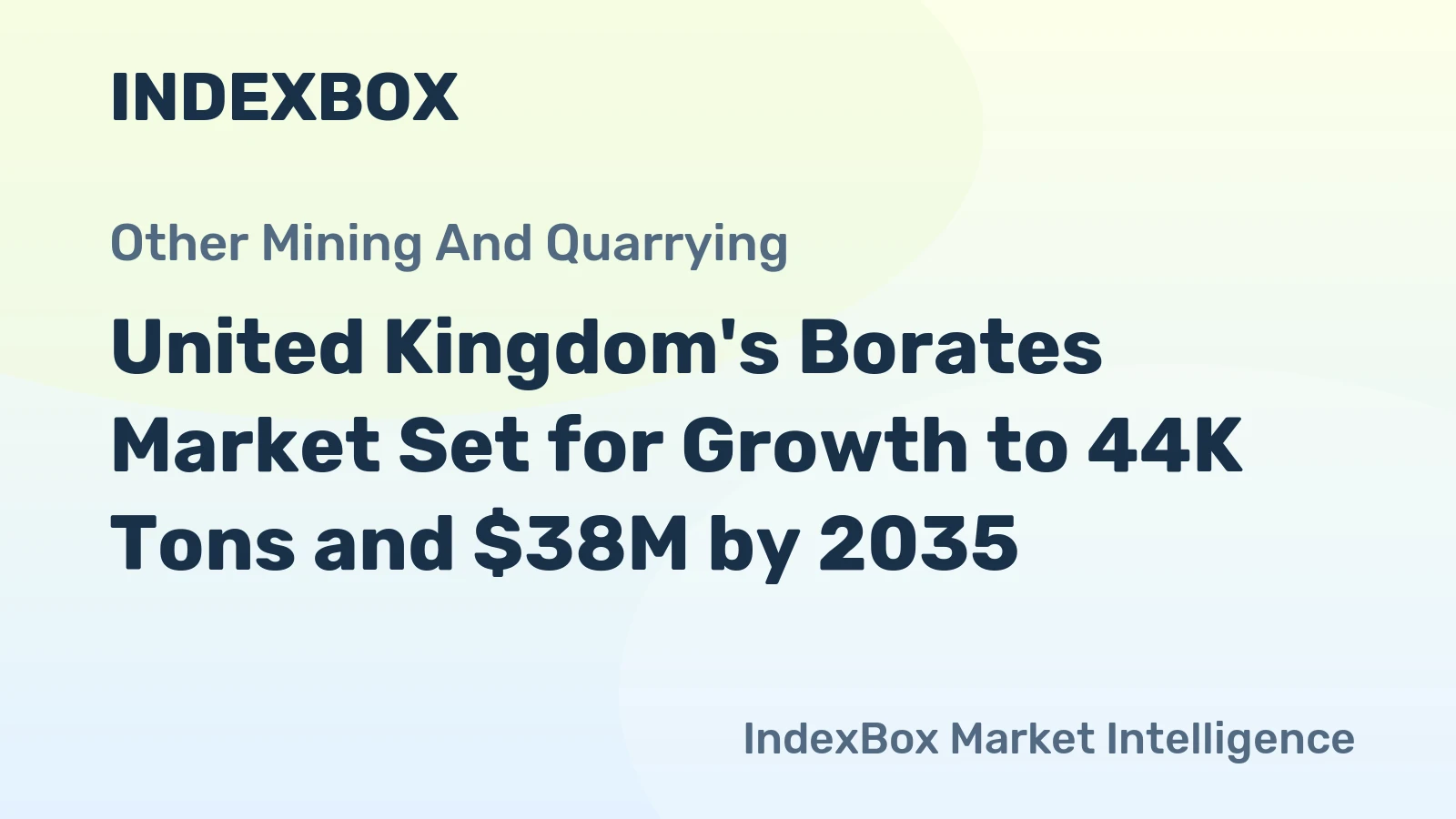 United Kingdom's Borates Market Set for Growth to 44K Tons and $38M by 2035