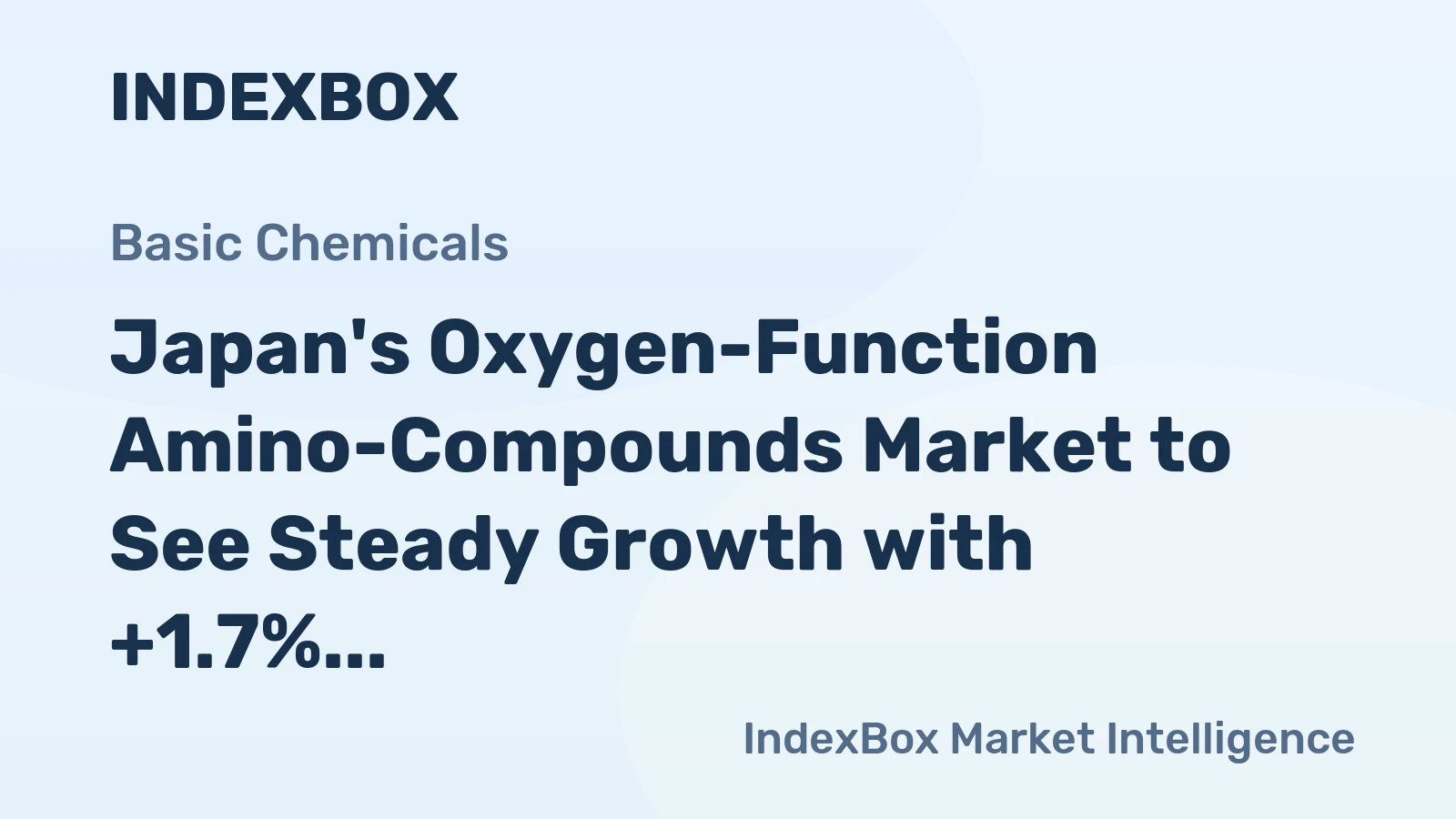 Japan's Oxygen-Function Amino-Compounds Market to See Steady Growth with +1.7% CAGR Through 2035
