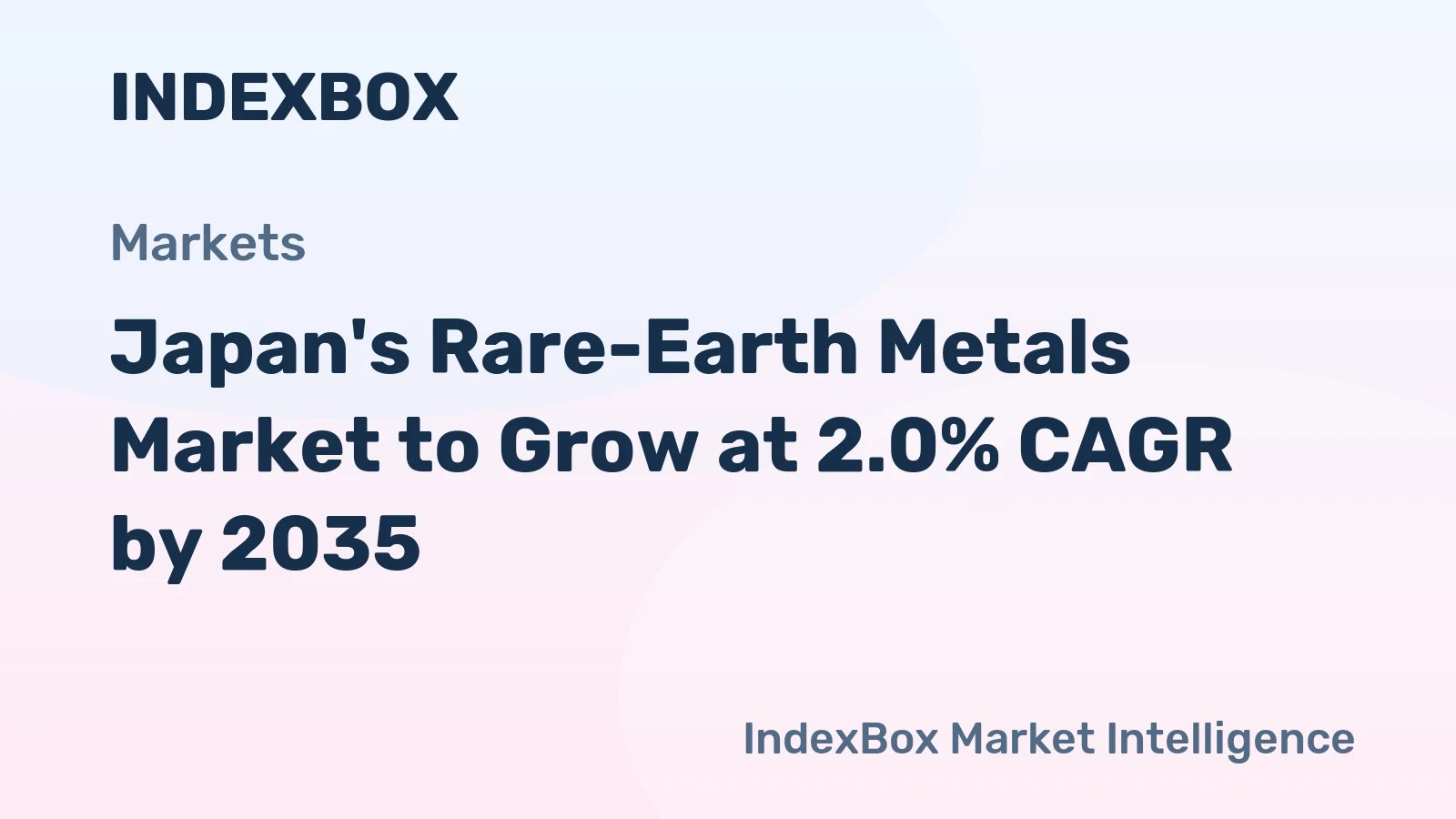 Japan's Rare-Earth Metals Market to Grow at 2.0% CAGR by 2035