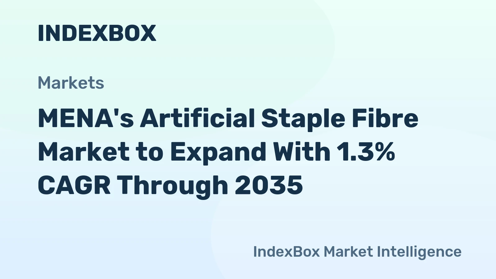 MENA's Artificial Staple Fibre Market to Expand With 1.3% CAGR Through 2035