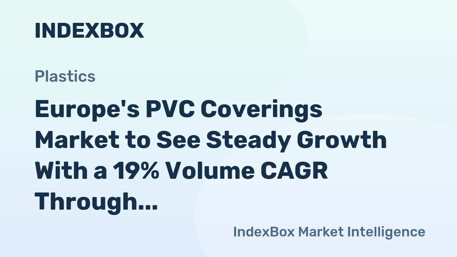 Europe's PVC Coverings Market to See Steady Growth With a 19% Volume CAGR Through 2035