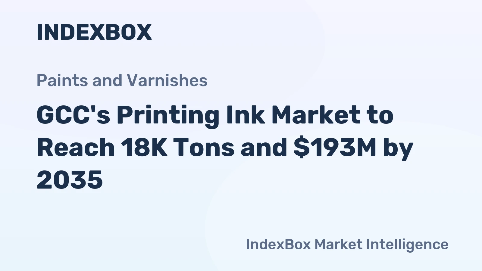 GCC's Printing Ink Market to Reach 18K Tons and $193M by 2035