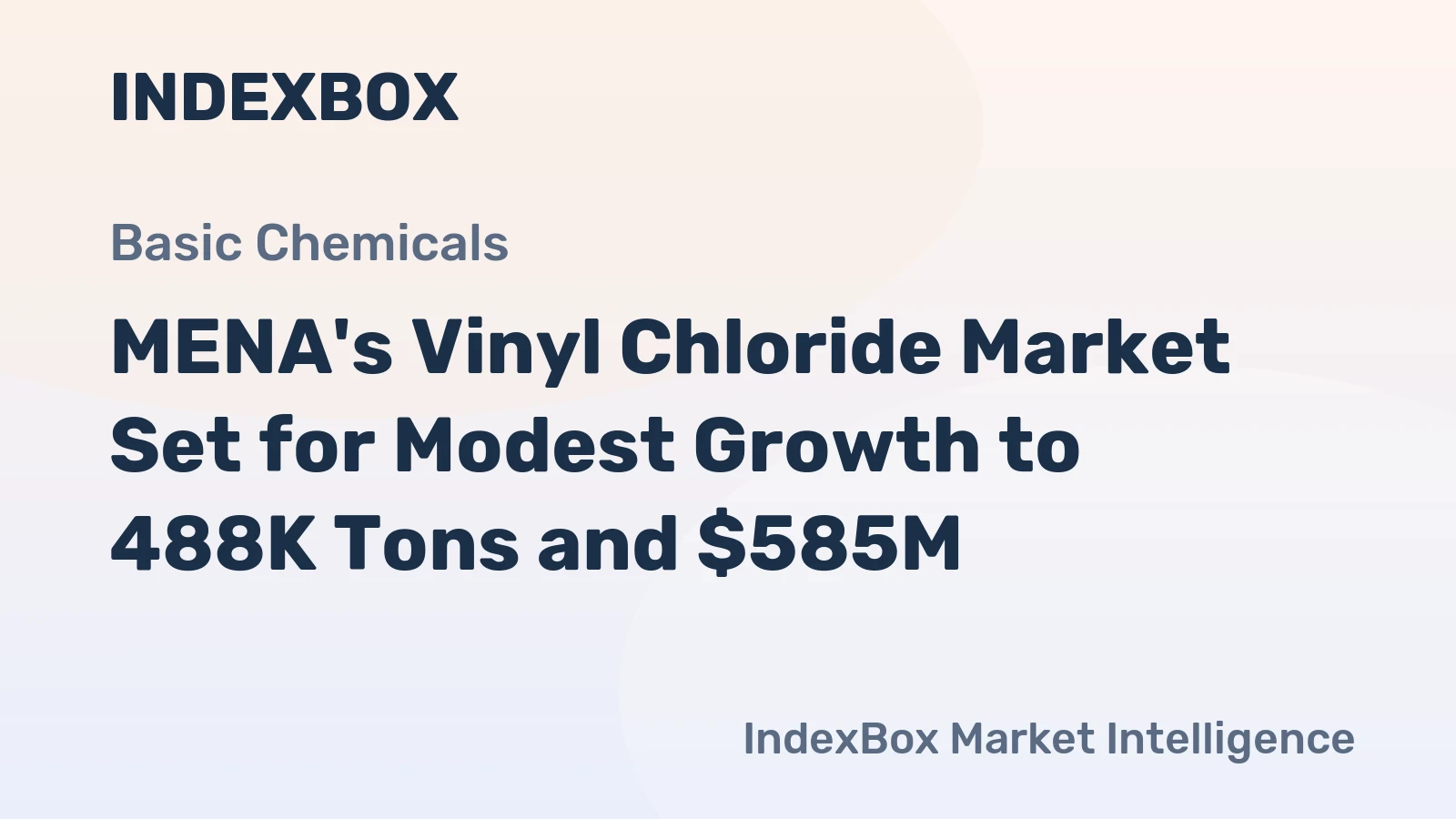MENA's Vinyl Chloride Market Set for Modest Growth to 488K Tons and $585M