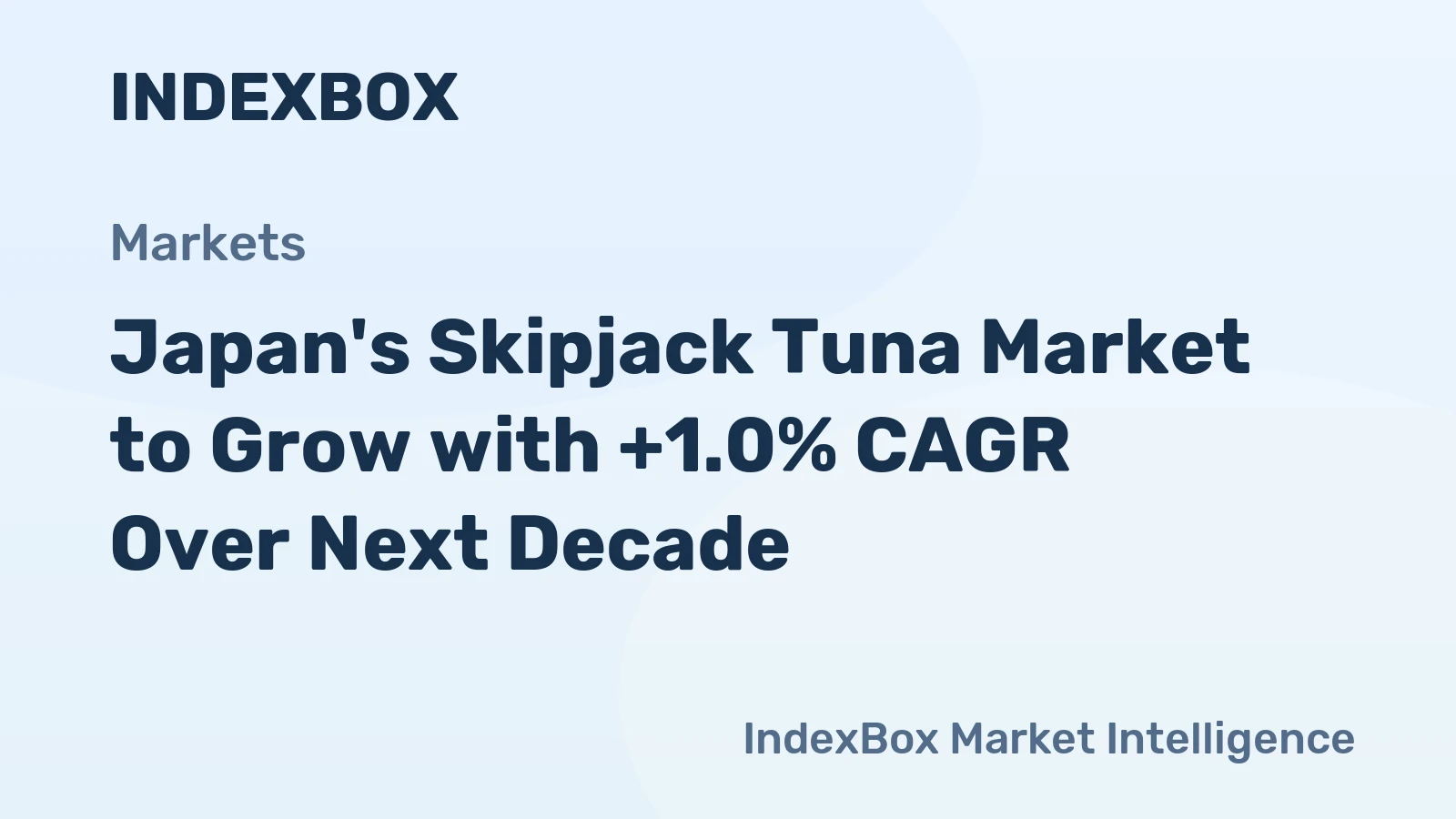 Japan's Skipjack Tuna Market to Grow with +1.0% CAGR Over Next Decade