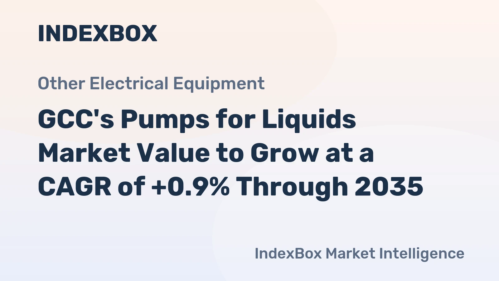 GCC's Pumps for Liquids Market Value to Grow at a CAGR of +0.9% Through 2035