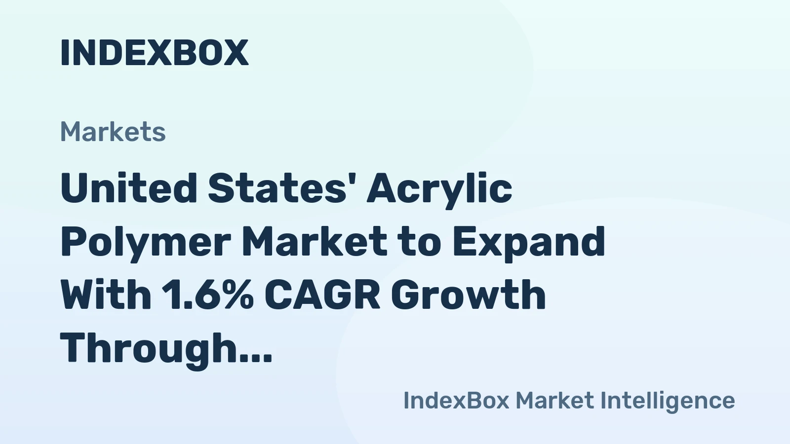 United States' Acrylic Polymer Market to Expand With 1.6% CAGR Growth Through 2035