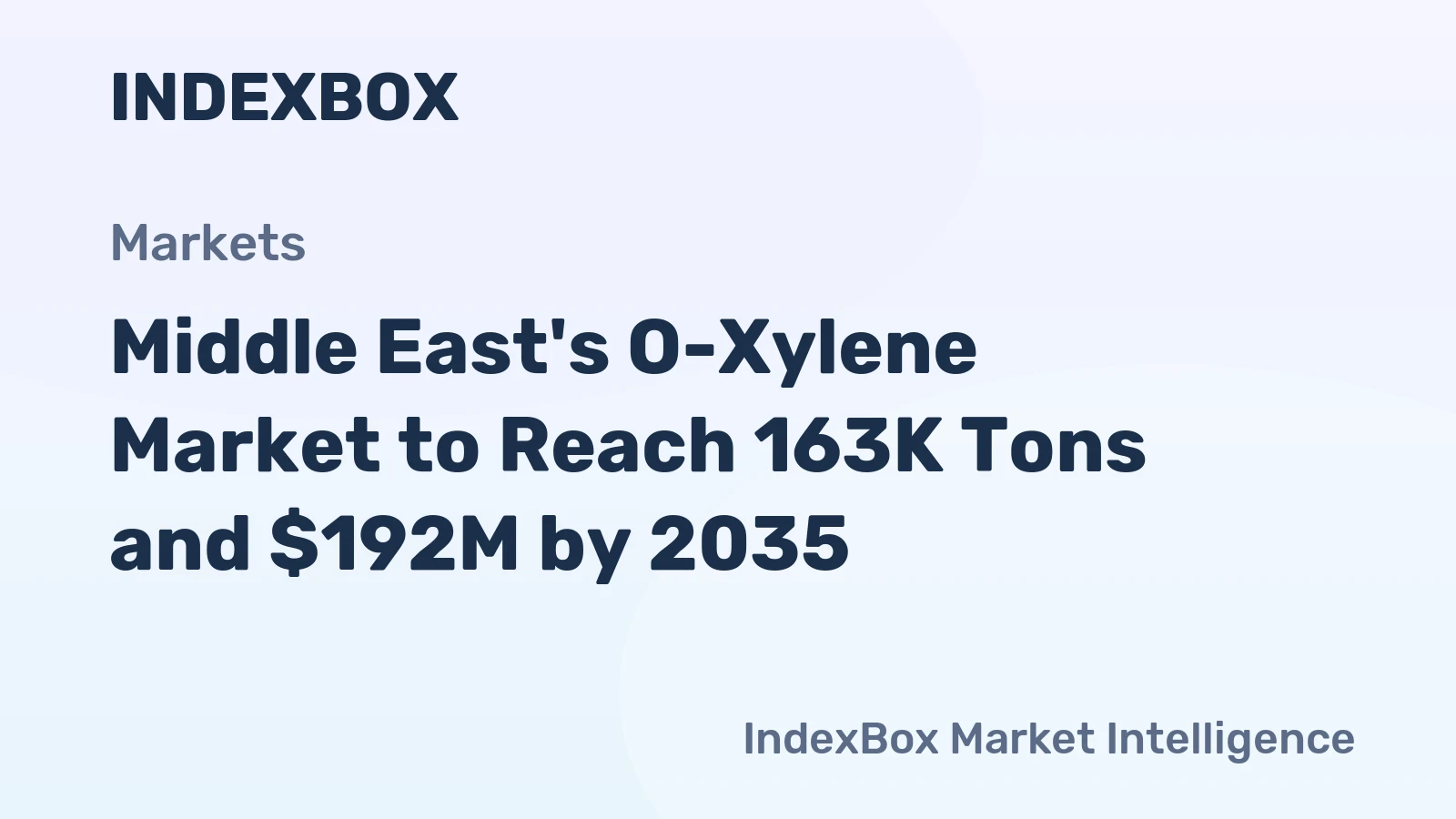 Middle East's O-Xylene Market to Reach 163K Tons and $192M by 2035