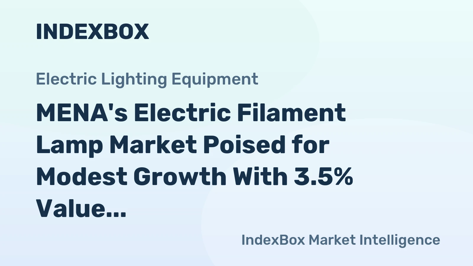 MENA's Electric Filament Lamp Market Poised for Modest Growth With 3.5% Value CAGR Through 2035