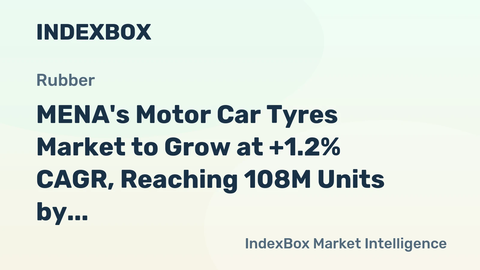 MENA's Motor Car Tyres Market to Grow at +1.2% CAGR, Reaching 108M Units by 2035