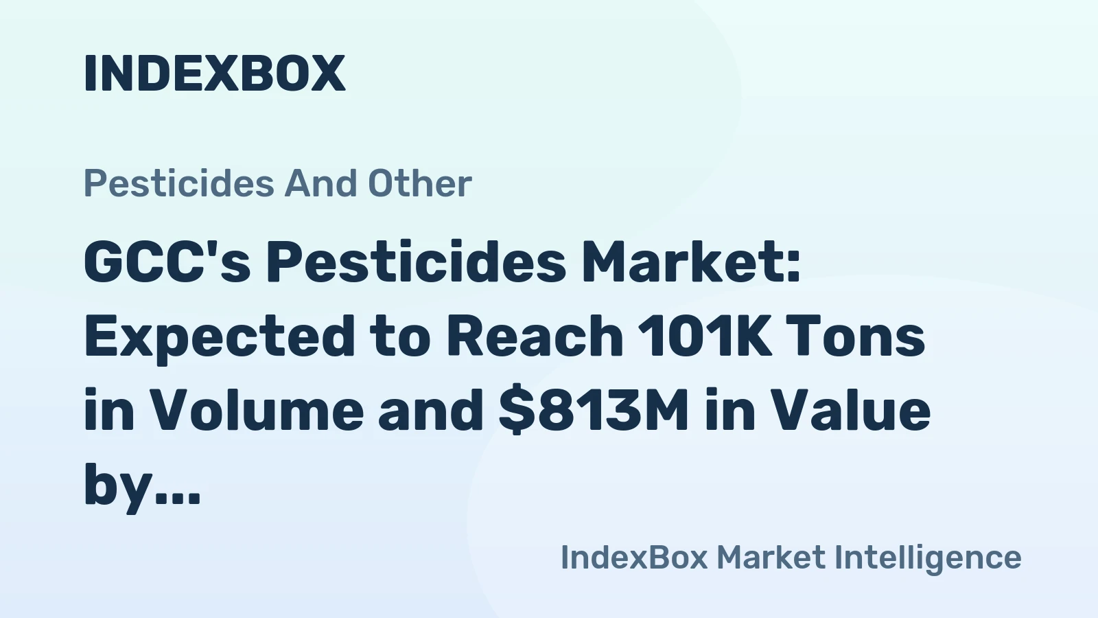 GCC's Pesticides Market: Expected to Reach 101K Tons in Volume and $813M in Value by 2035