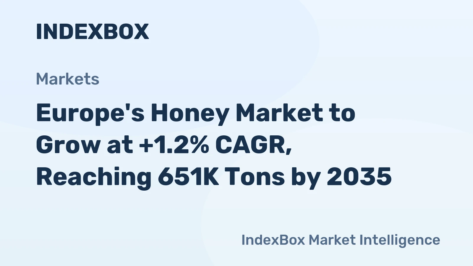 Europe's Honey Market to Grow at +1.2% CAGR, Reaching 651K Tons by 2035