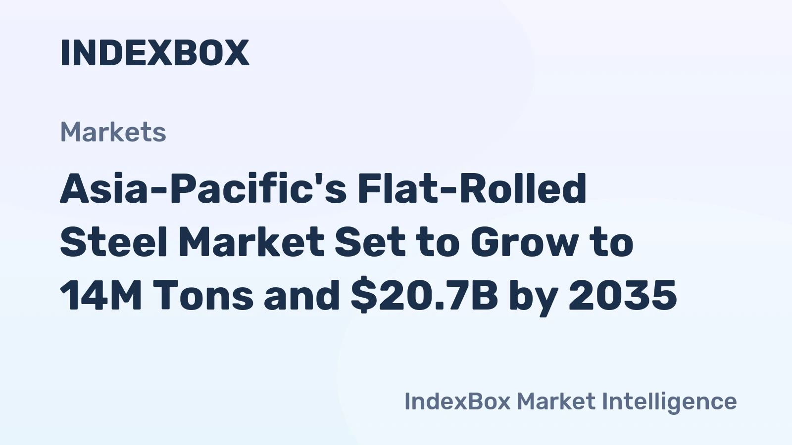 Asia-Pacific's Flat-Rolled Steel Market Set to Grow to 14M Tons and $20.7B by 2035
