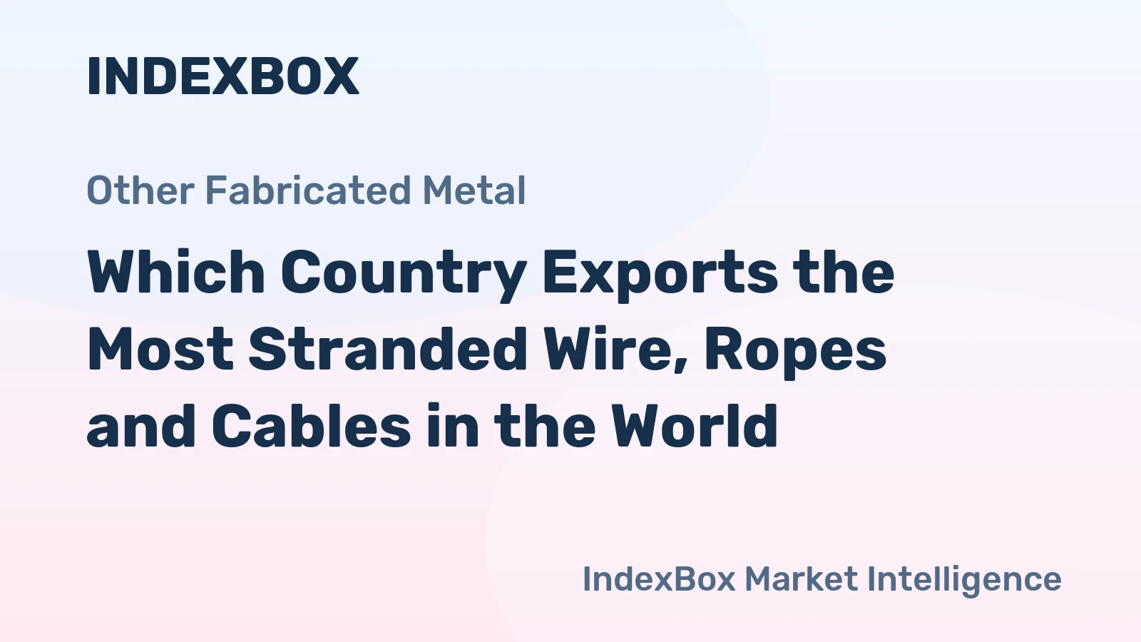 Which Country Exports the Most Stranded Wire, Ropes and Cables in the World?