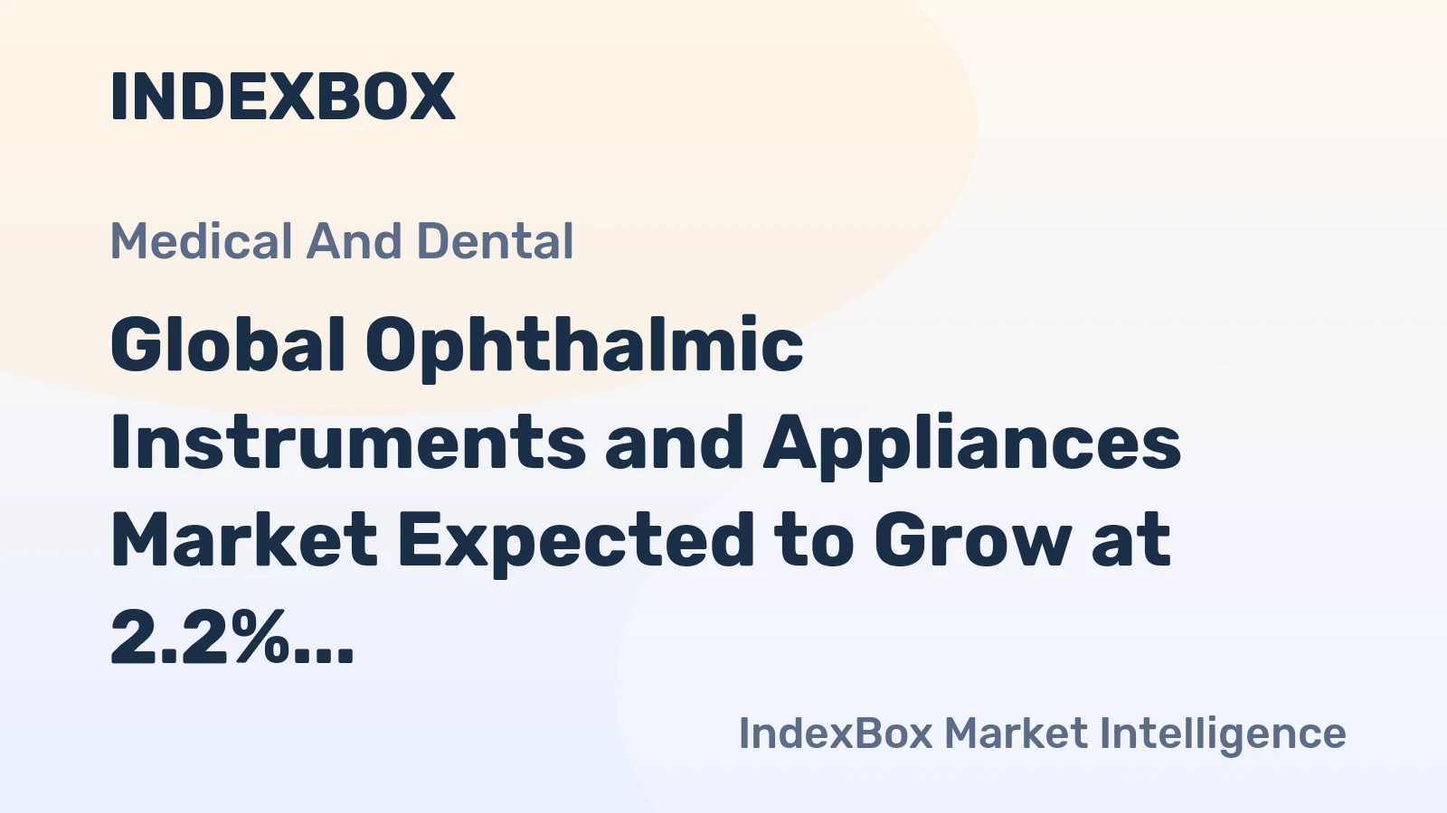 Global Ophthalmic Instruments and Appliances Market Expected to Grow at 2.2% CAGR through 2035
