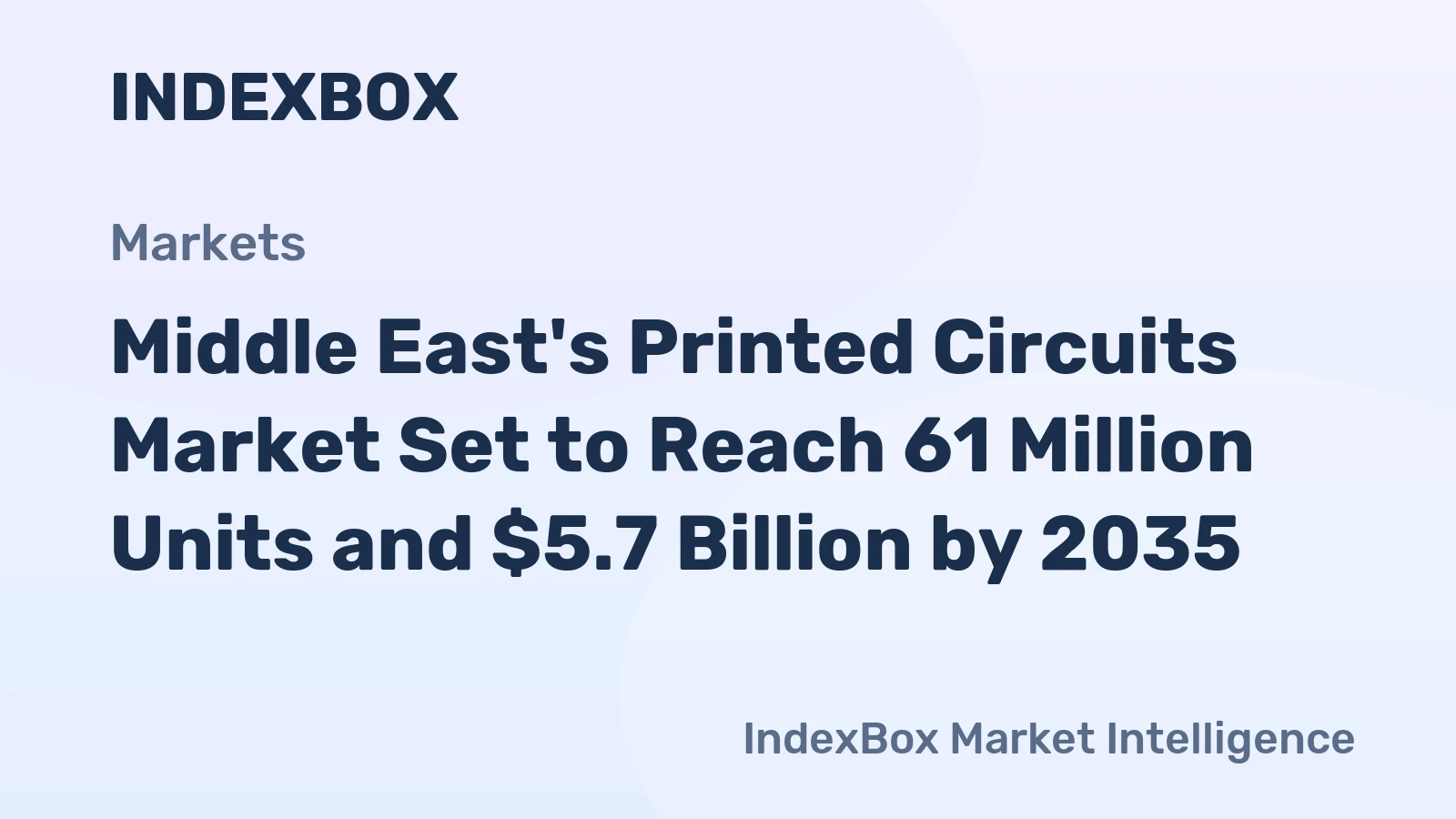Middle East's Printed Circuits Market Set to Reach 61 Million Units and $5.7 Billion by 2035