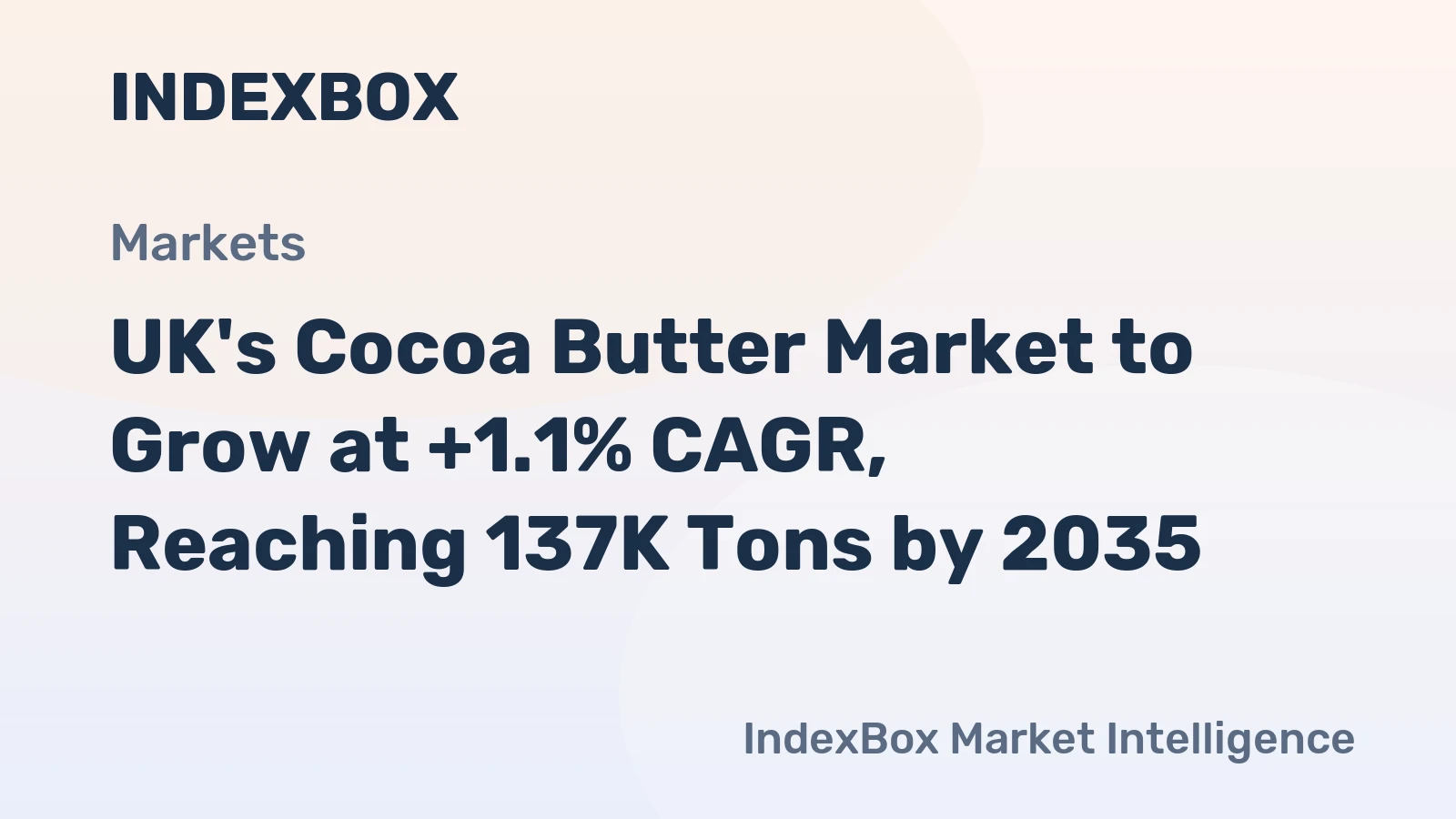 UK's Cocoa Butter Market to Grow at +1.1% CAGR, Reaching 137K Tons by 2035