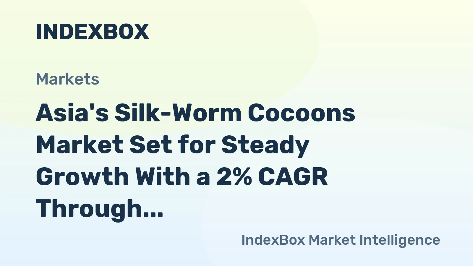 Asia's Silk-Worm Cocoons Market Set for Steady Growth With a 2% CAGR Through 2035
