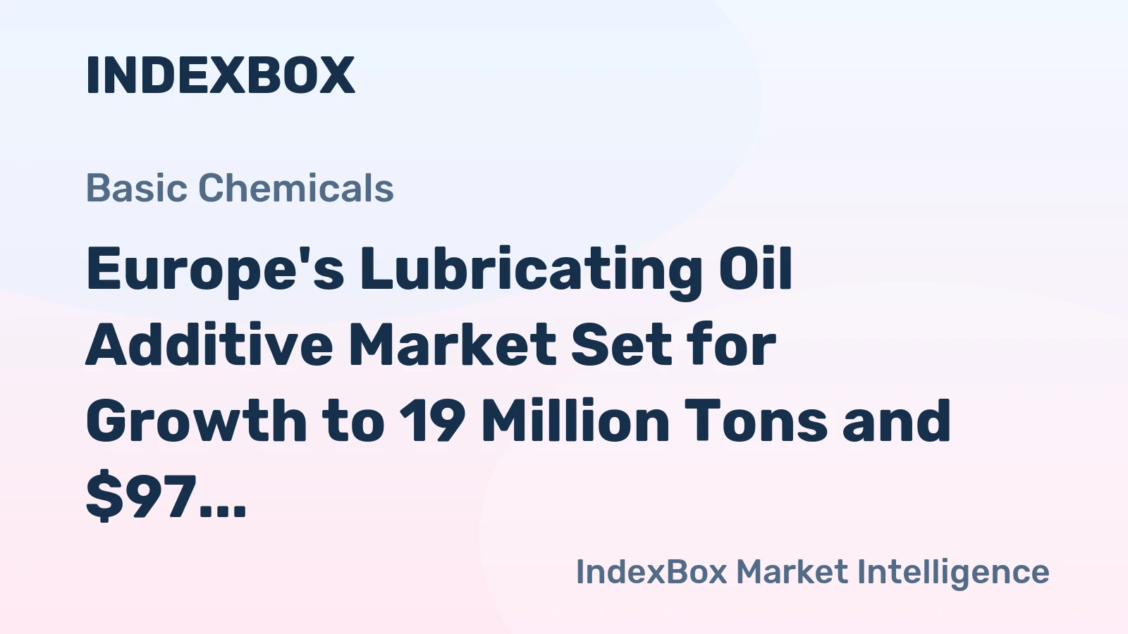 Europe's Lubricating Oil Additive Market Set for Growth to 19 Million Tons and $97 Billion by 2035