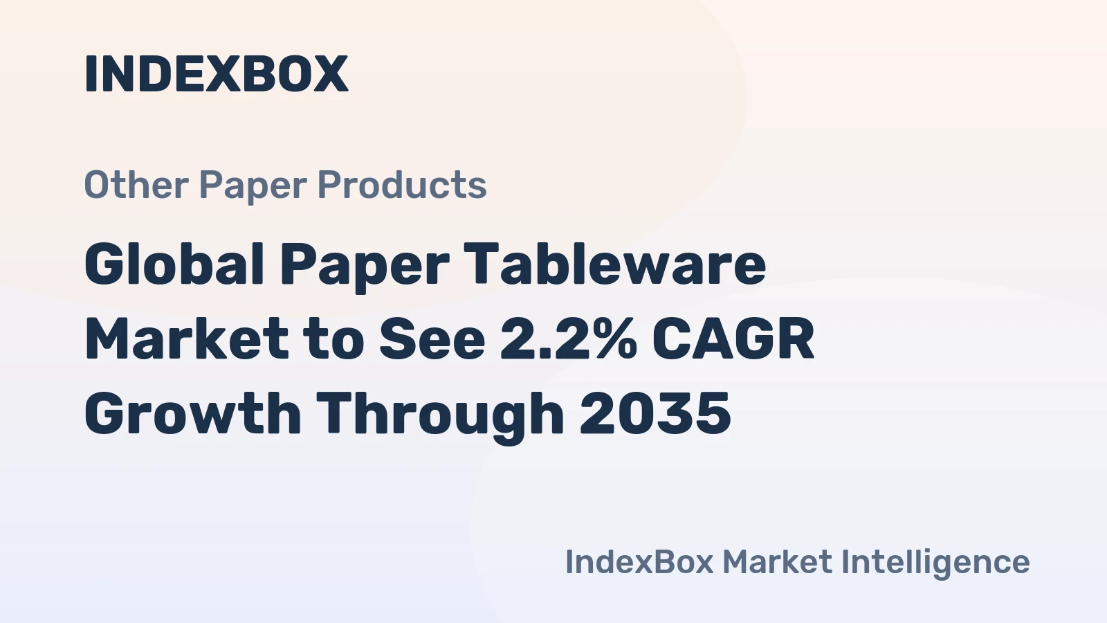 Global Paper Tableware Market to See 2.2% CAGR Growth Through 2035