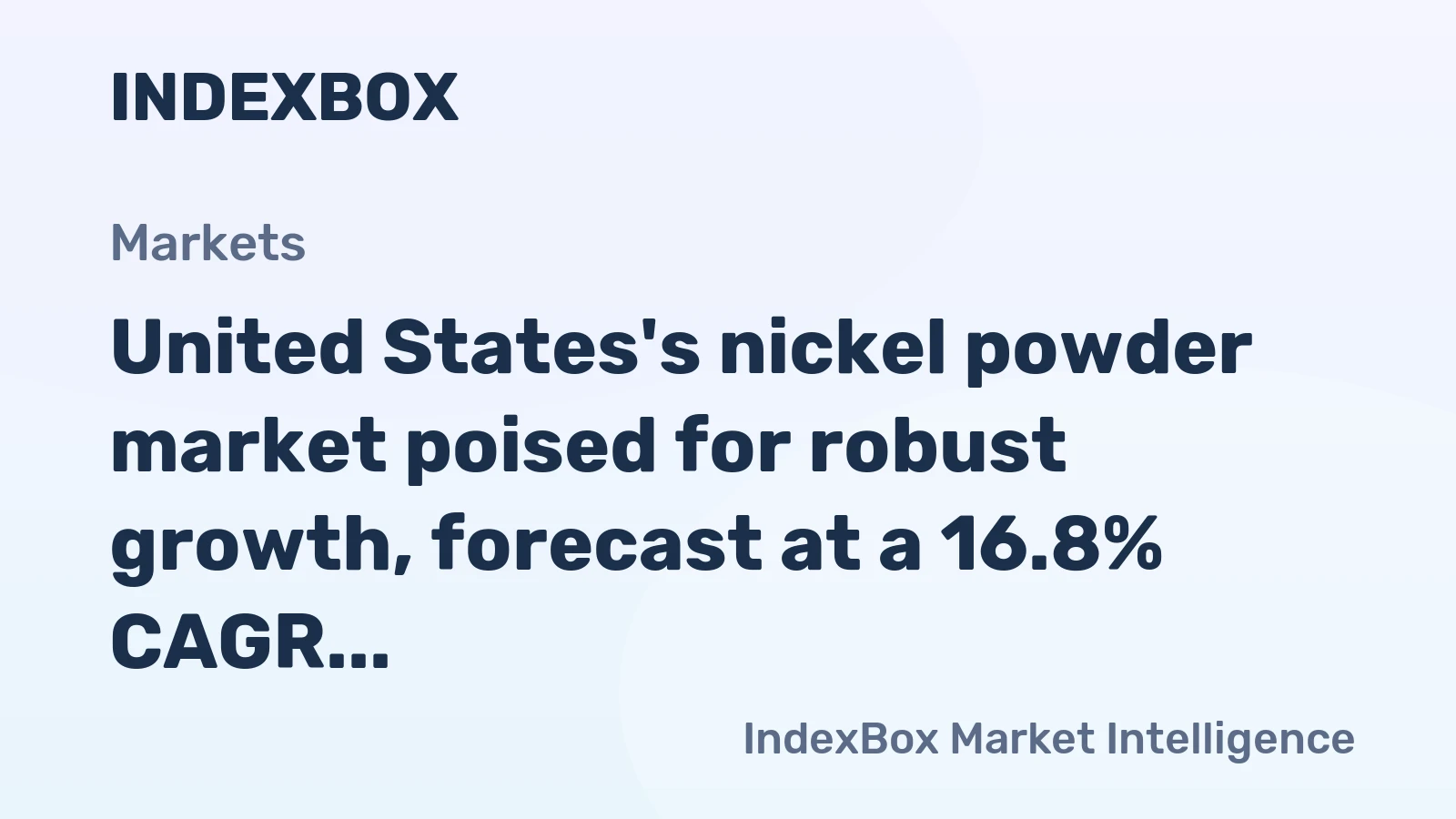 United States's nickel powder market poised for robust growth, forecast at a 16.8% CAGR through 2035 driven by rising demand.