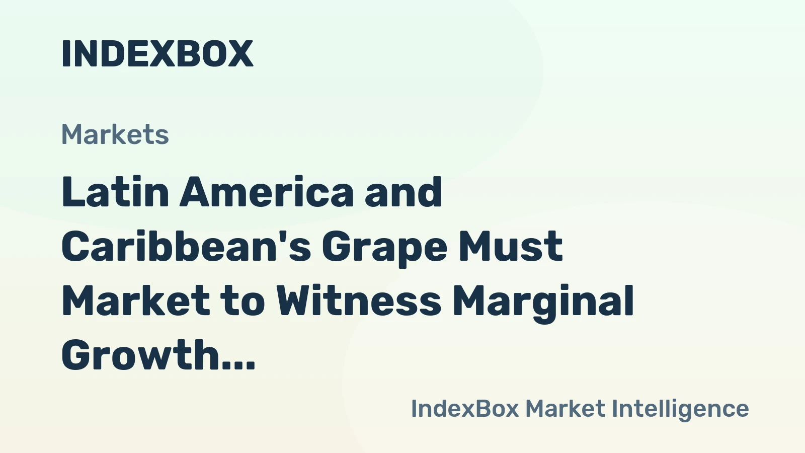 Latin America and Caribbean's Grape Must Market to Witness Marginal Growth with +0.1% CAGR until 2035