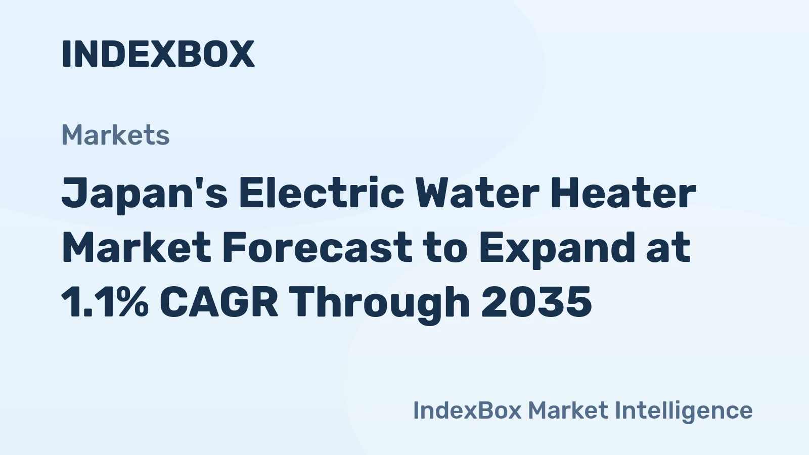 Japan's Electric Water Heater Market Forecast to Expand at 1.1% CAGR Through 2035