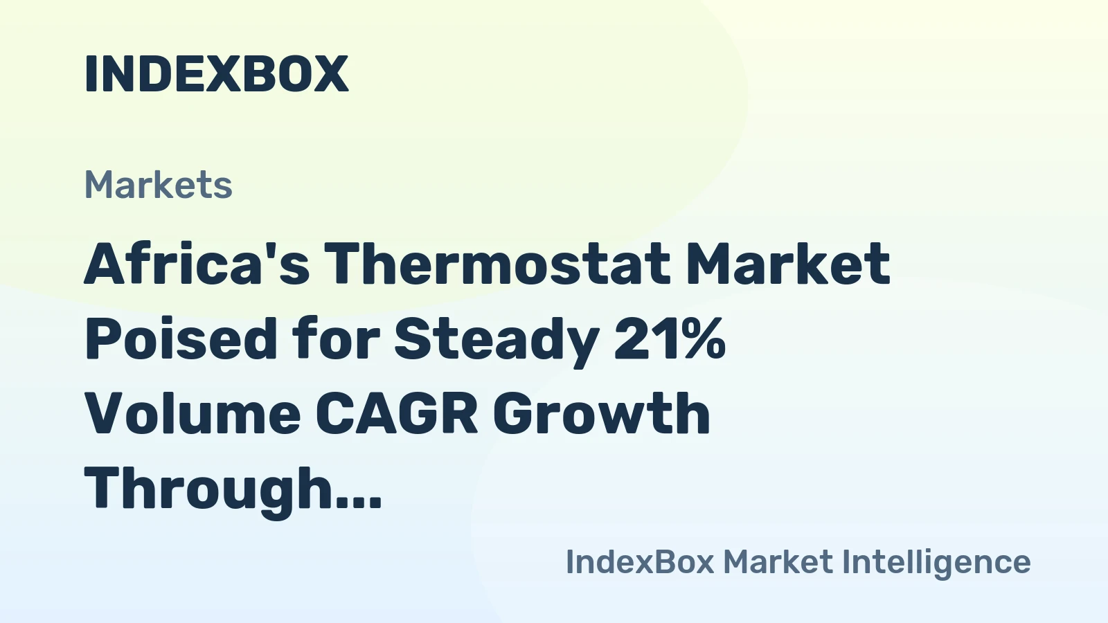 Africa's Thermostat Market Poised for Steady 21% Volume CAGR Growth Through 2035