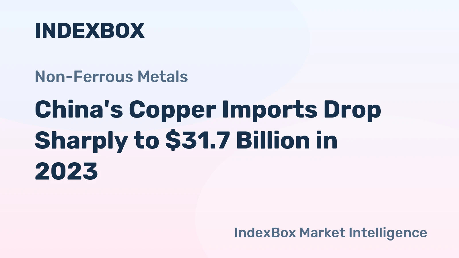 China's Copper Imports Drop Sharply to $31.7 Billion in 2023