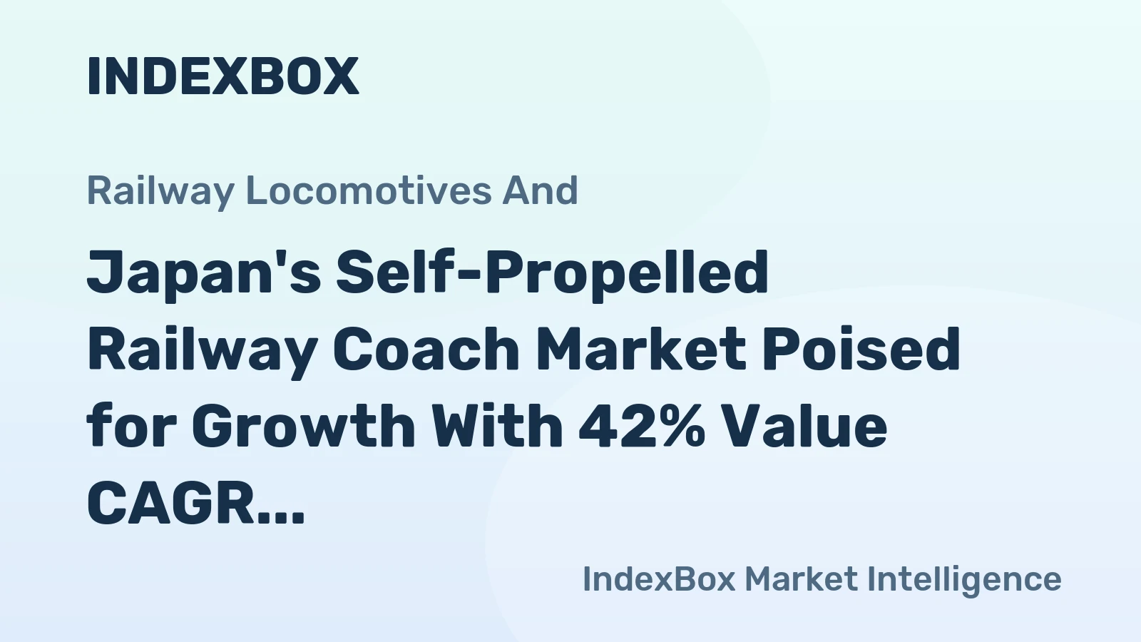 Japan's Self-Propelled Railway Coach Market Poised for Growth With 42% Value CAGR Through 2035