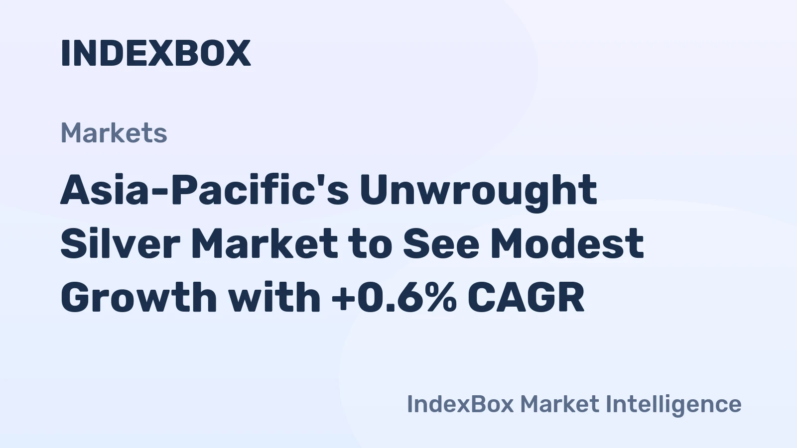 Asia-Pacific's Unwrought Silver Market to See Modest Growth with +0.6% CAGR