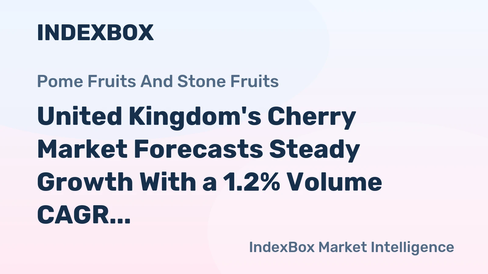 United Kingdom's Cherry Market Forecasts Steady Growth With a 1.2% Volume CAGR