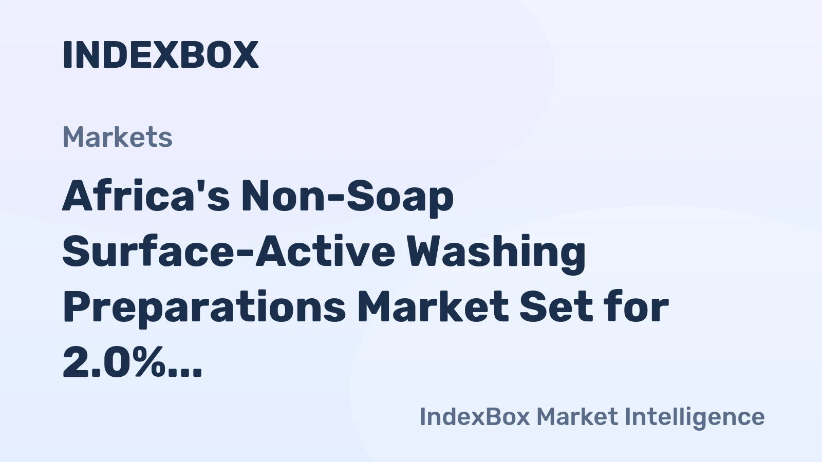 Africa's Non-Soap Surface-Active Washing Preparations Market Set for 2.0% CAGR Growth Through 2035