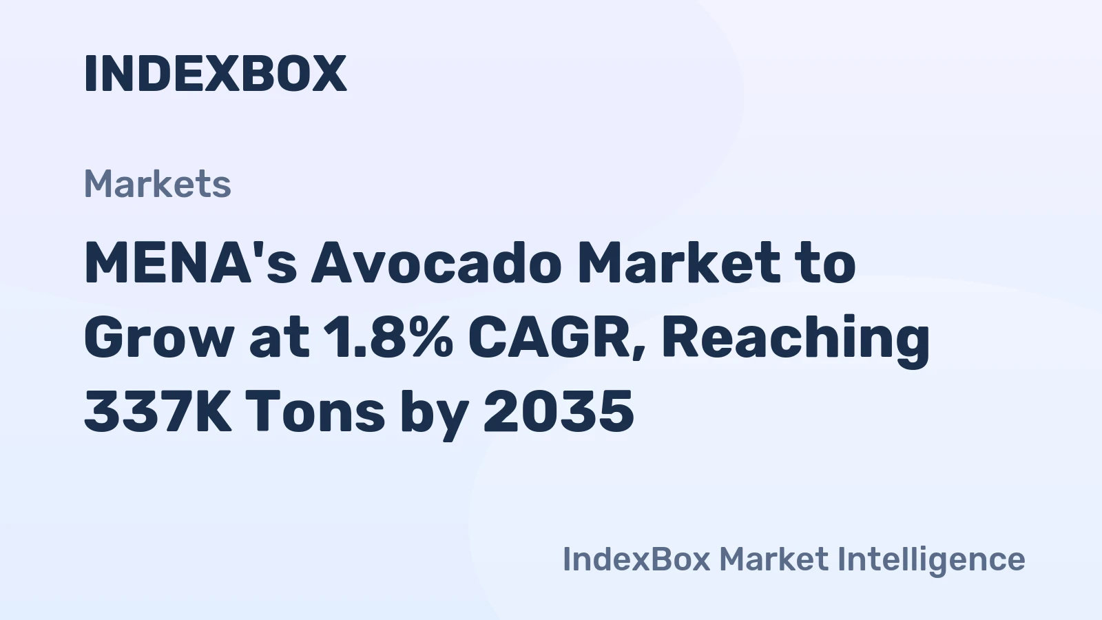MENA's Avocado Market to Grow at 1.8% CAGR, Reaching 337K Tons by 2035