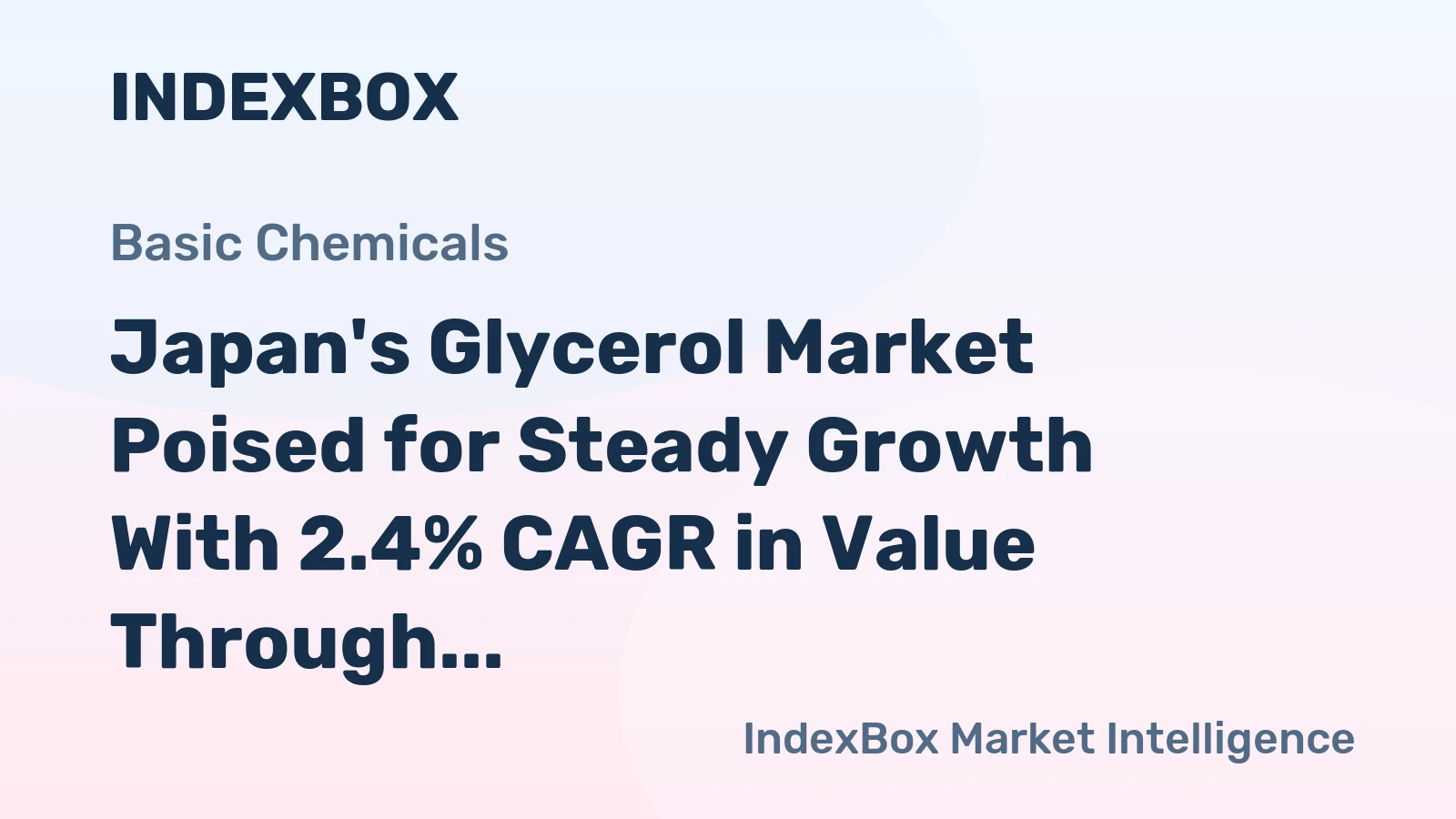 Japan's Glycerol Market Poised for Steady Growth With 2.4% CAGR in Value Through 2035