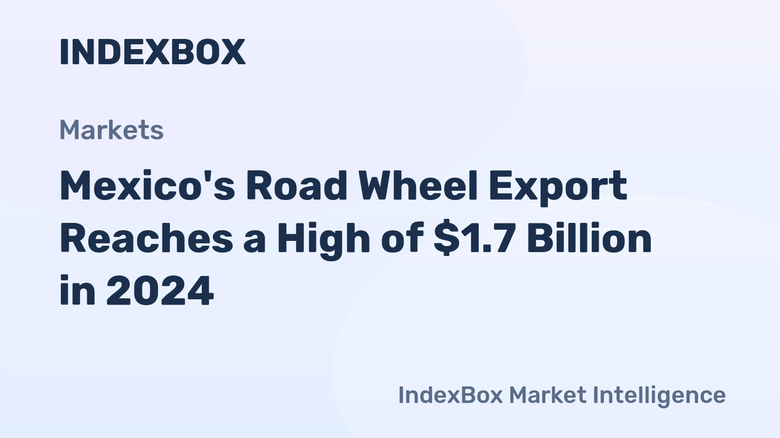 Mexico's Road Wheel Export Reaches a High of $1.7 Billion in 2024