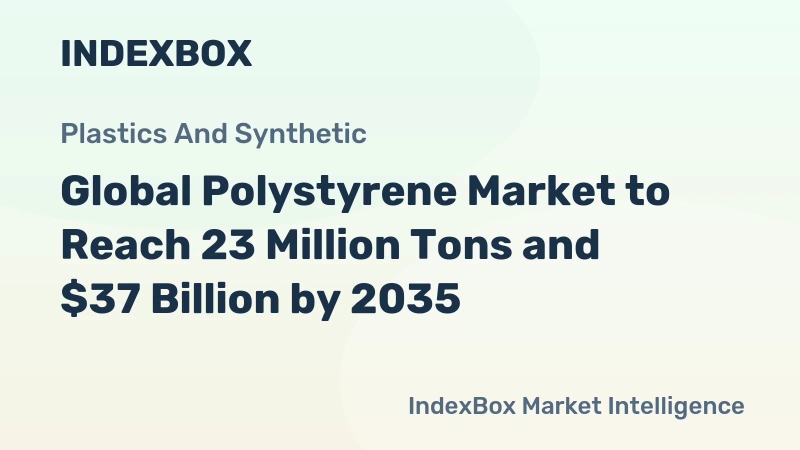 Global Polystyrene Market to Reach 23 Million Tons and $37 Billion by 2035