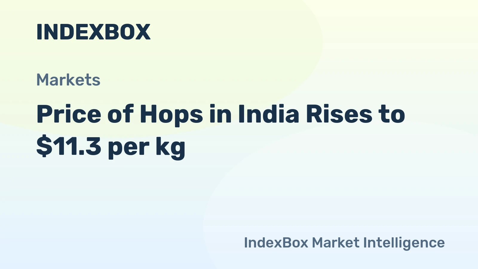 Price of Hops in India Rises to $11.3 per kg