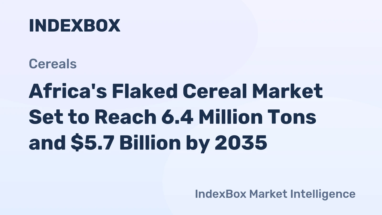 Africa's Flaked Cereal Market Set to Reach 6.4 Million Tons and $5.7 Billion by 2035