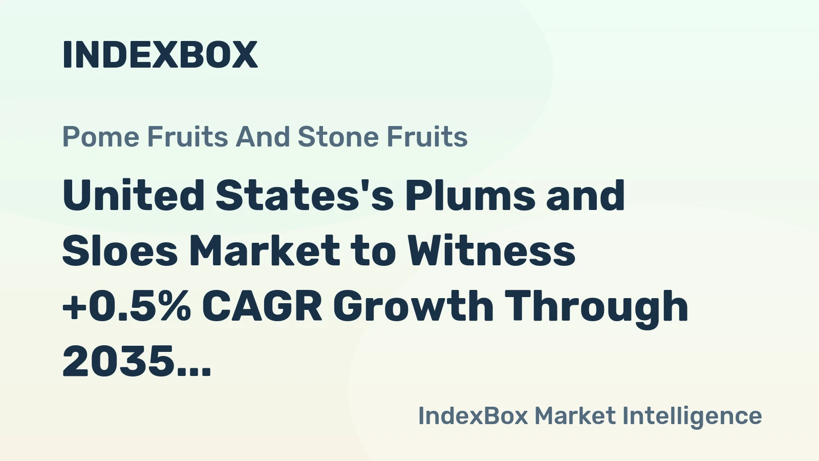 United States's Plums and Sloes Market to Witness +0.5% CAGR Growth Through 2035