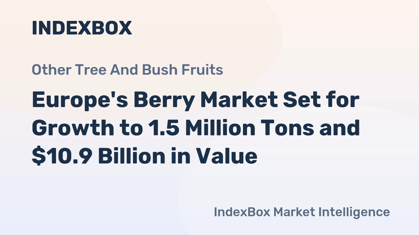 Europe's Berry Market Set for Growth to 1.5 Million Tons and $10.9 Billion in Value