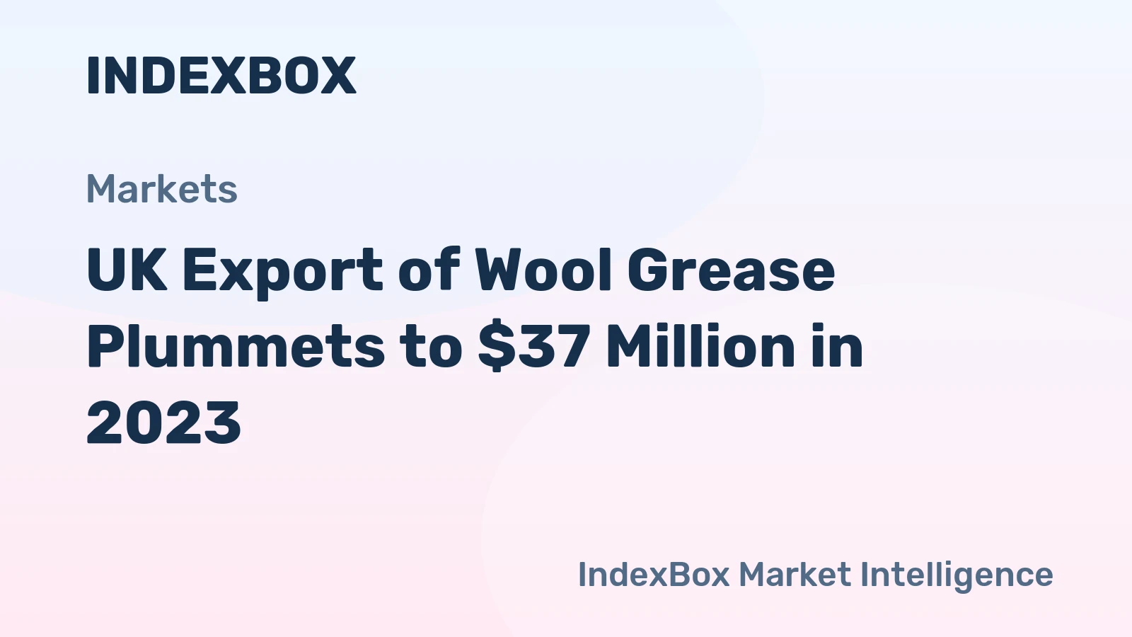 UK Export of Wool Grease Plummets to $37 Million in 2023