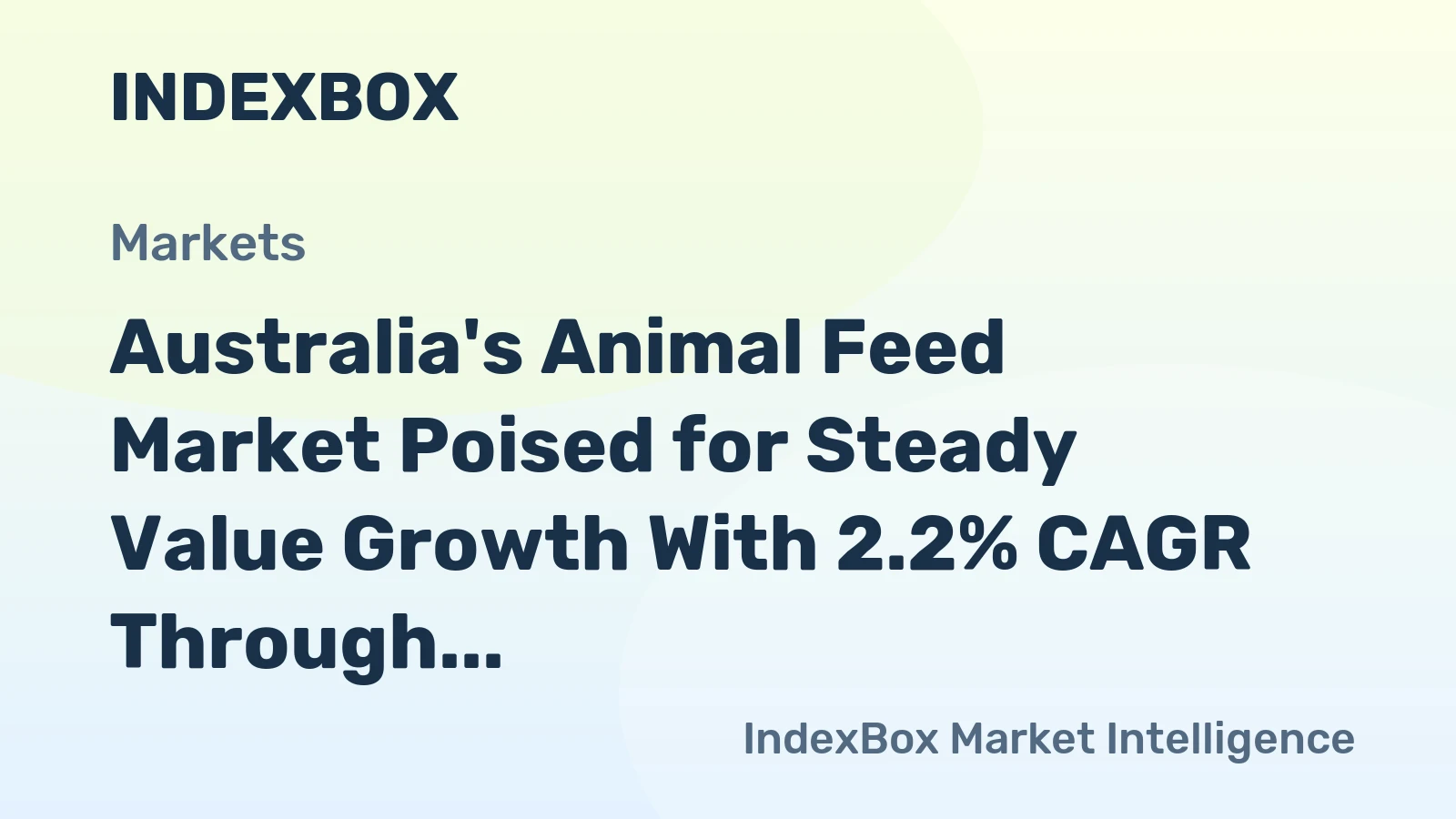 Australia's Animal Feed Market Poised for Steady Value Growth With 2.2% CAGR Through 2035